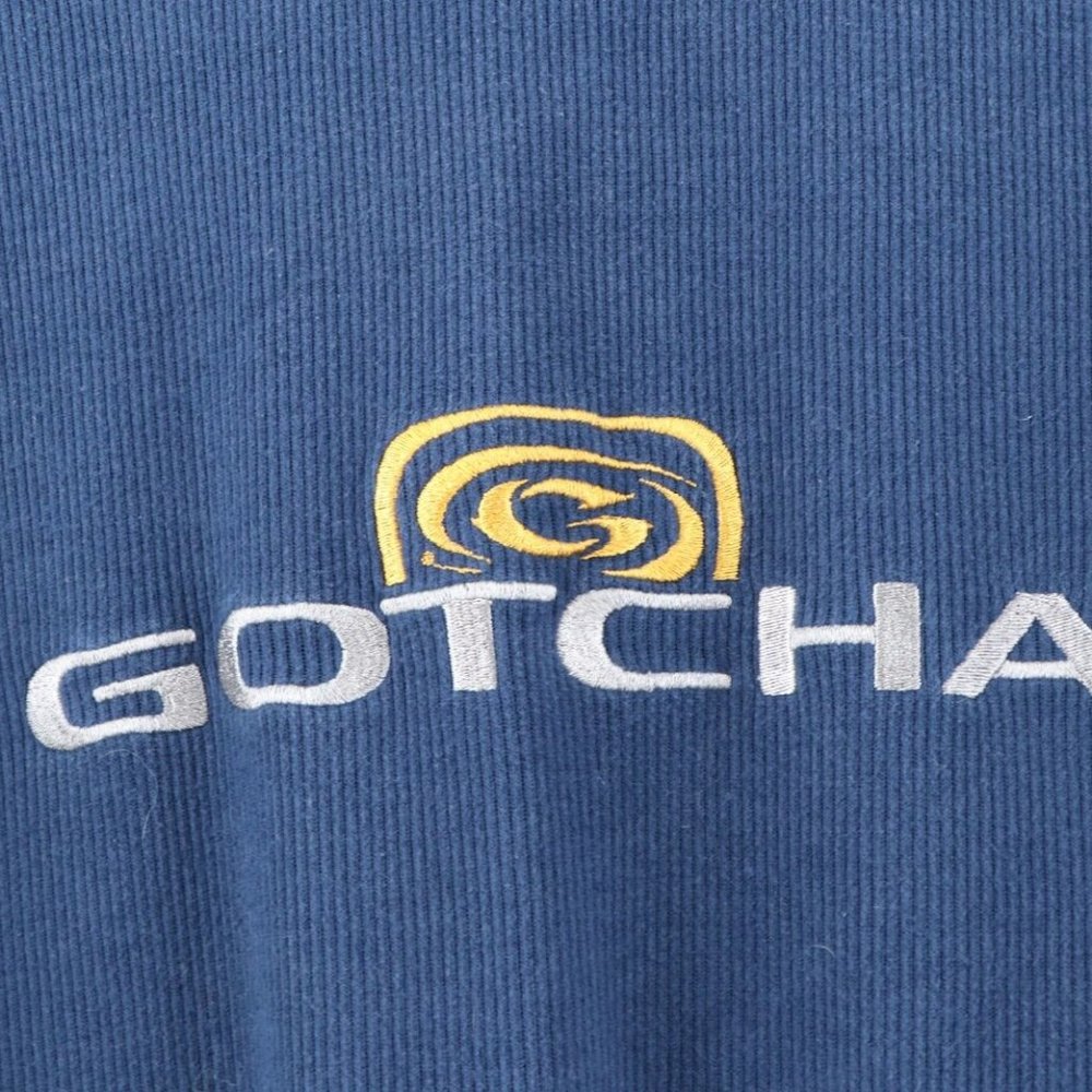 Vintage Gotcha Streetwear Ribbed Knit Shirt - Gem